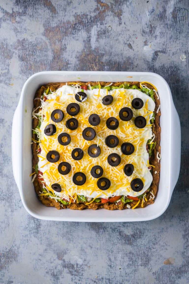 Easy Mexican Layer Dip Recipe - The Kitchen Girl