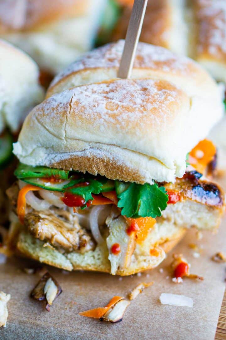 Chicken Banh Mi Sliders - The Kitchen Girl
