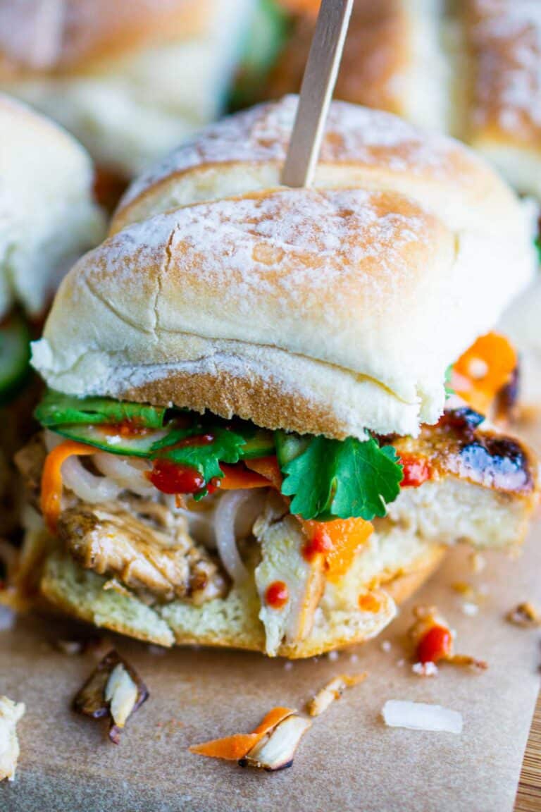 Chicken Banh Mi Sliders - The Kitchen Girl