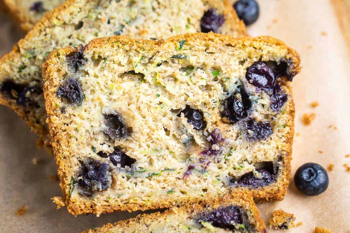 Easy Blueberry Zucchini Bread Recipe - The Kitchen Girl