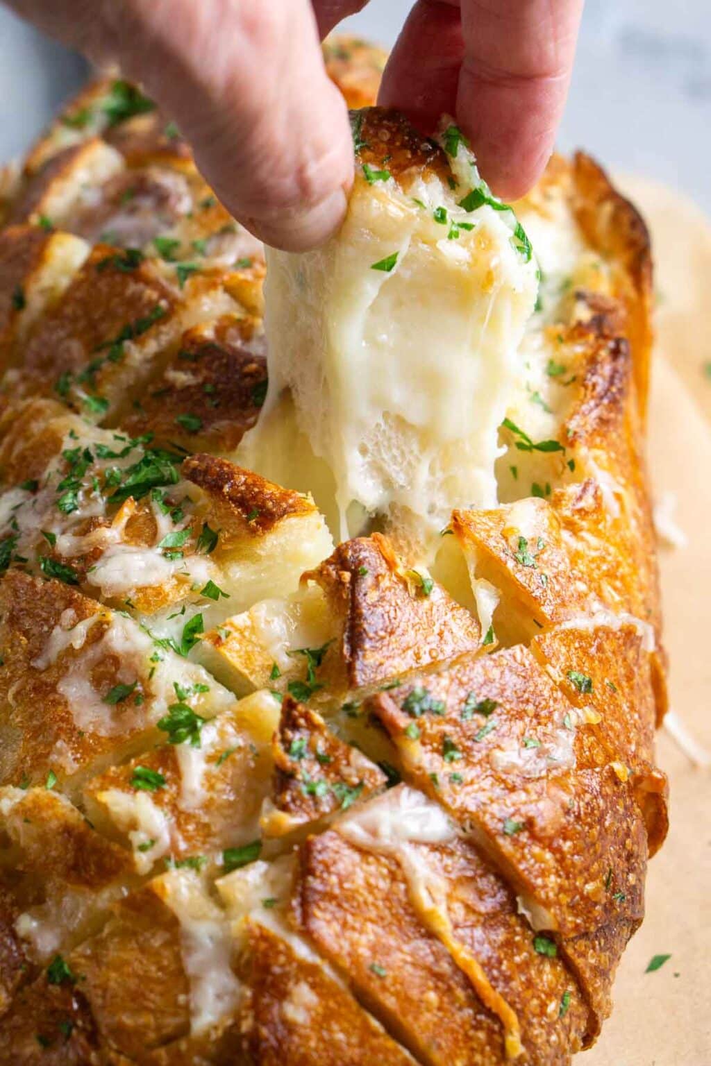 The BEST Cheesy Pull Apart Bread - The Kitchen Girl
