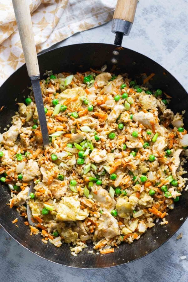 Easy Chicken Fried Rice Recipe - The Kitchen Girl