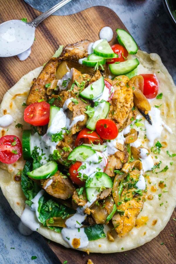 Easy Chicken Shawarma (Baked Sheet Pan Recipe) — Kitchen Girl