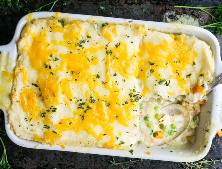 World's Best Chicken Shepherd’s Pie (w/ Chicken and Mashed Potatoes)