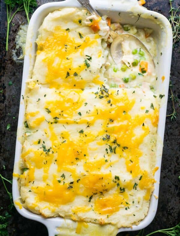 World's Best Chicken Shepherd’s Pie (w/ Chicken and Mashed Potatoes)