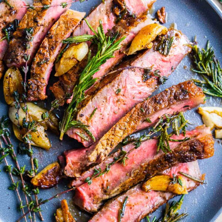 Juicy New York Strip Steak (quick stove method) - The Kitchen Girl