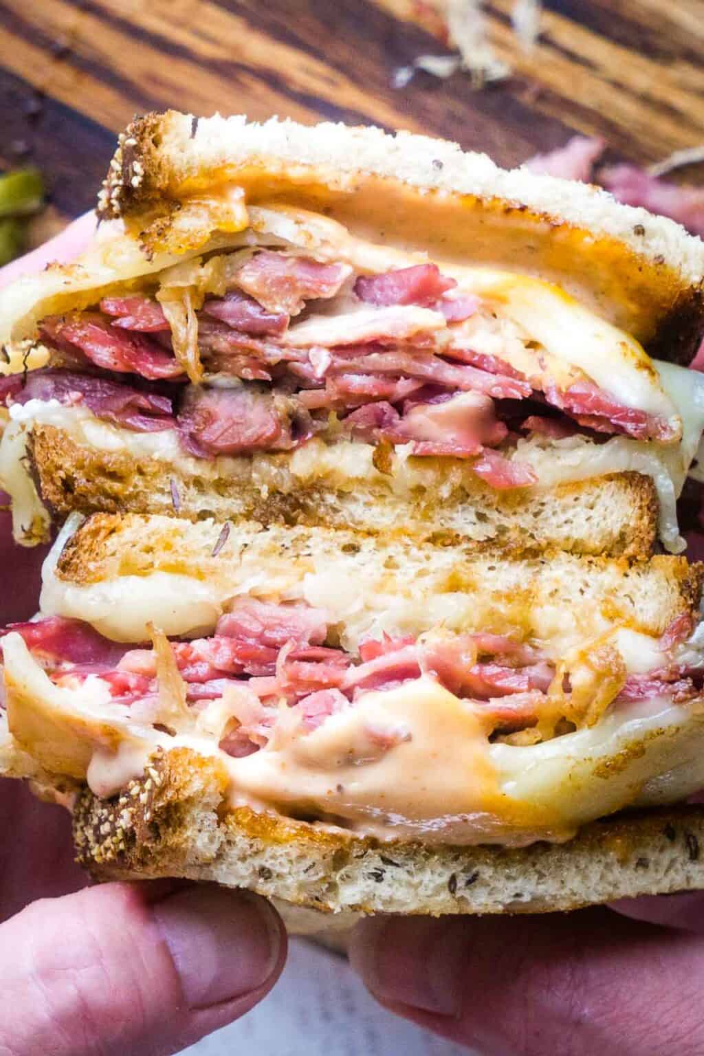 Reuben Sandwich Recipe + Easy Reuben Sauce - The Kitchen Girl